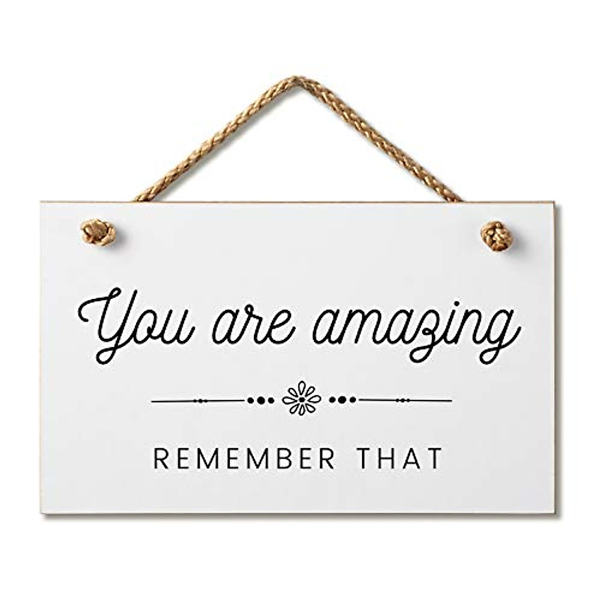 Marvin Gardens Designs You are Amazing Remember That Inspirational Hanging Wood Wall Sign 9.5 by 5.5 Inches You are Amazing (White), 9.5 x 5.5…