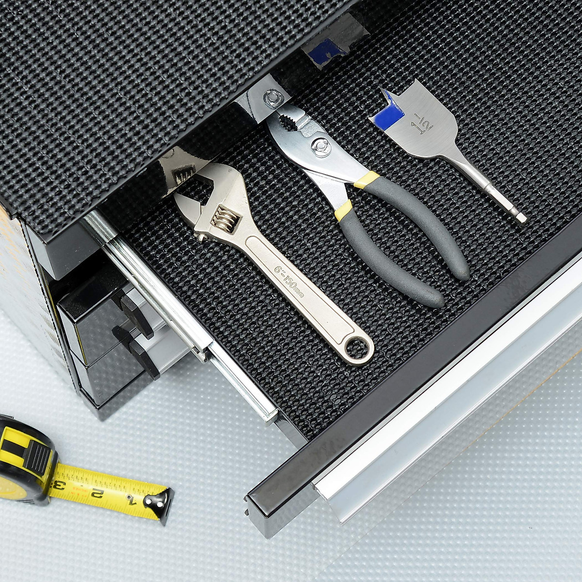 Con-Tact Brand Grip-N-Stick Durable Self-Adhesive Non-Slip Shelf and Drawer Liner, 18" x 4', Black