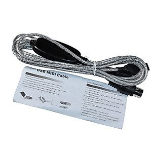 HQRP USB in-OUT MIDI Interface Cable Converter PC to Music Keyboard Adapter Cord for M-Audio Keystation 88ES 88-Key USB MIDI Keyboard Controller
