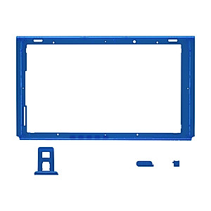 eXtremeRate Clear Blue Faceplate Backplate DIY Replacement Housing Shell Case for Nintendo Switch Console with Kickstand – JoyCon Console NOT Included