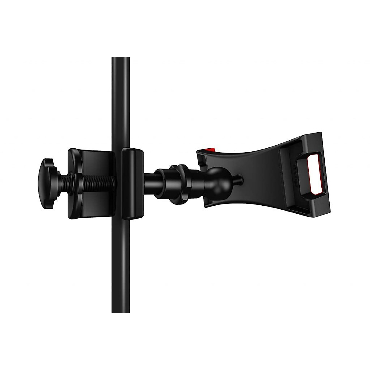 IK Multimedia iKlip 3 Tablet Holder for mic Stands, fits iPad and Android Tablets Between 7" to 12.9" with an Adjustable 360° Swivel and Soft-Touch fit