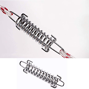 LIOOBO 5Pcs Tent Fixed Buckle Wind Rope Buckle Steel Fixed Buckle Tent Wind Spring for Camping Hiking