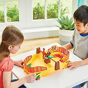 EPOCH Super Mario Fireball Stadium - 2-Player Tabletop Action Game for Ages 5+ - Includes Bowser’s Tower, Double-Sided Targets, and Mario & Luigi Collectible Action Figures
