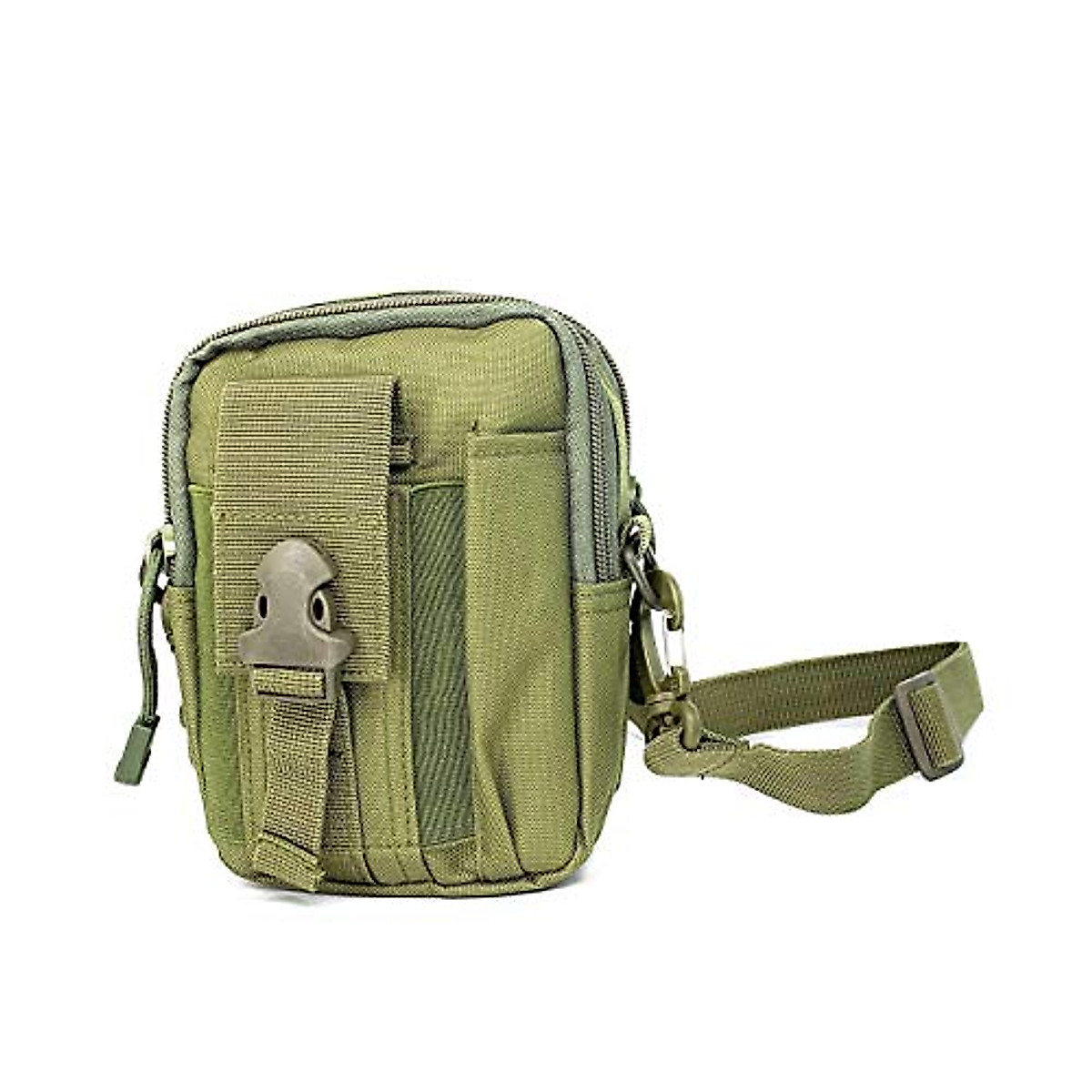 Small Shoulder Bag Utility Fashion Crossbody Purse Pockets Casual Tactical Backpack Women Men Cell Phone Holder (Olive)