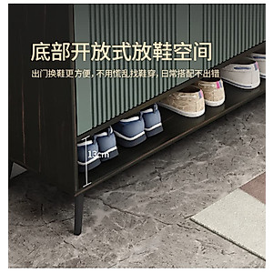 TJLSS Multifunctional Simple Shoe Cabinet Storage Shoe Rack Save Space Hallway Furniture (Color : Black, Size : 120cm)