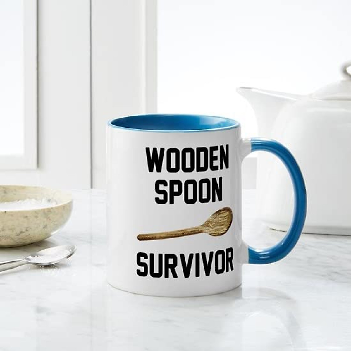 CafePress Wooden Spoon Survivor Mug Ceramic Coffee Mug, Tea Cup 11 oz
