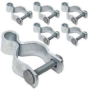 VIVIDA 1-5/8" Chain Link Gate Hinge, Chain Link Fence Female Hinge, Galvanized Steel, for 1-5/8" OD Post/Pipe, Bolts & Nuts Included, 6 PCS