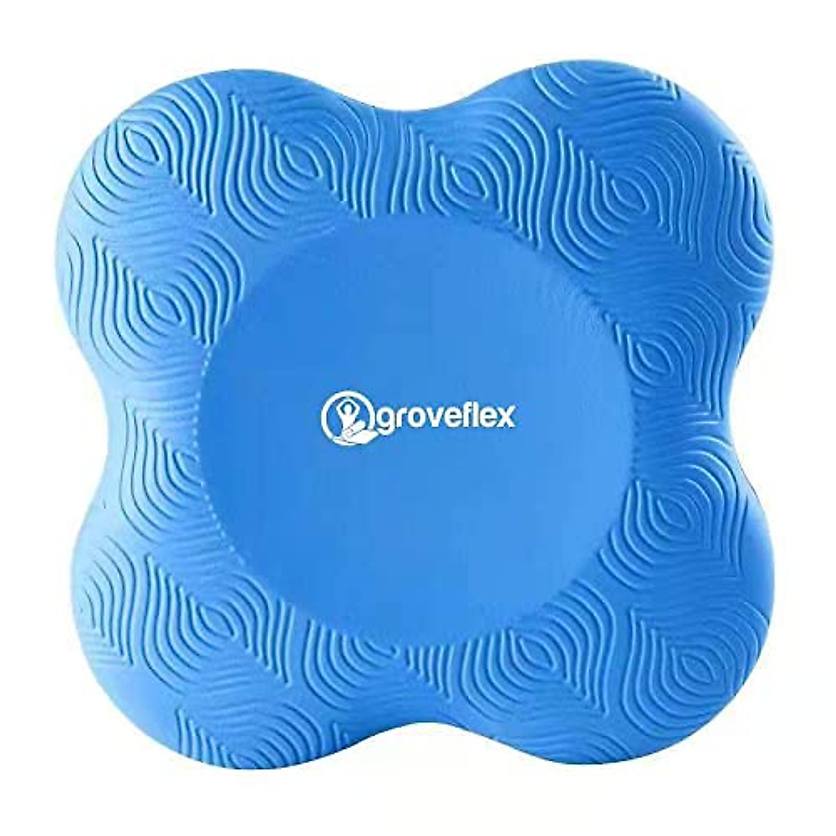 groveflex Yoga Knee Cushion - EVA Yoga Pads, Thick, Soft, Fitness Cushion Pads, Non-slip Design - Knees, Wrists, Elbows Protectors - Pads for Yoga, Pilates, Meditation - Pack of 2, Blue