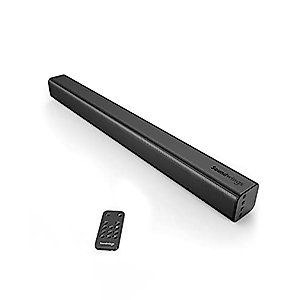 Sound Bar, SOUNDWINGS 26-Inch Soundbar for TV, 3D Surround Sound Audio System, Bluetooth 5.1/USB Connectivity, Button/Remote Control, for 4K & HD TV, 3 Equalizer Mode for Home Theater/Gaming/Projector