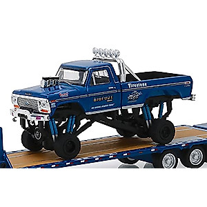 Greenlight 30054 Bigfoot #1 1974 F 250 Monster Truck on Gooseneck Trailer w/Replacement Tires (Hobby Exclusive) 1:64 Scale