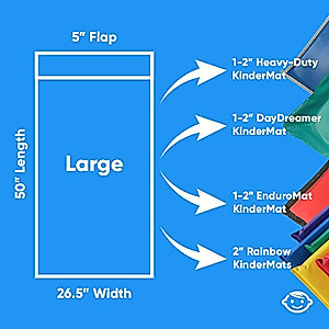 KinderMat Daydreamer 2" Rest Mat, 2" x 22" x 48", Blue/Teal, Great for School, Daycare, Travel, and Home, 100% Made in USA