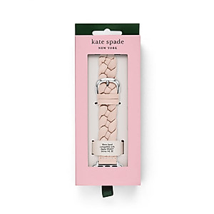 Kate Spade New York women's pink leather band for apple watch®, 38/40/41mm and 42/44/45/49mm