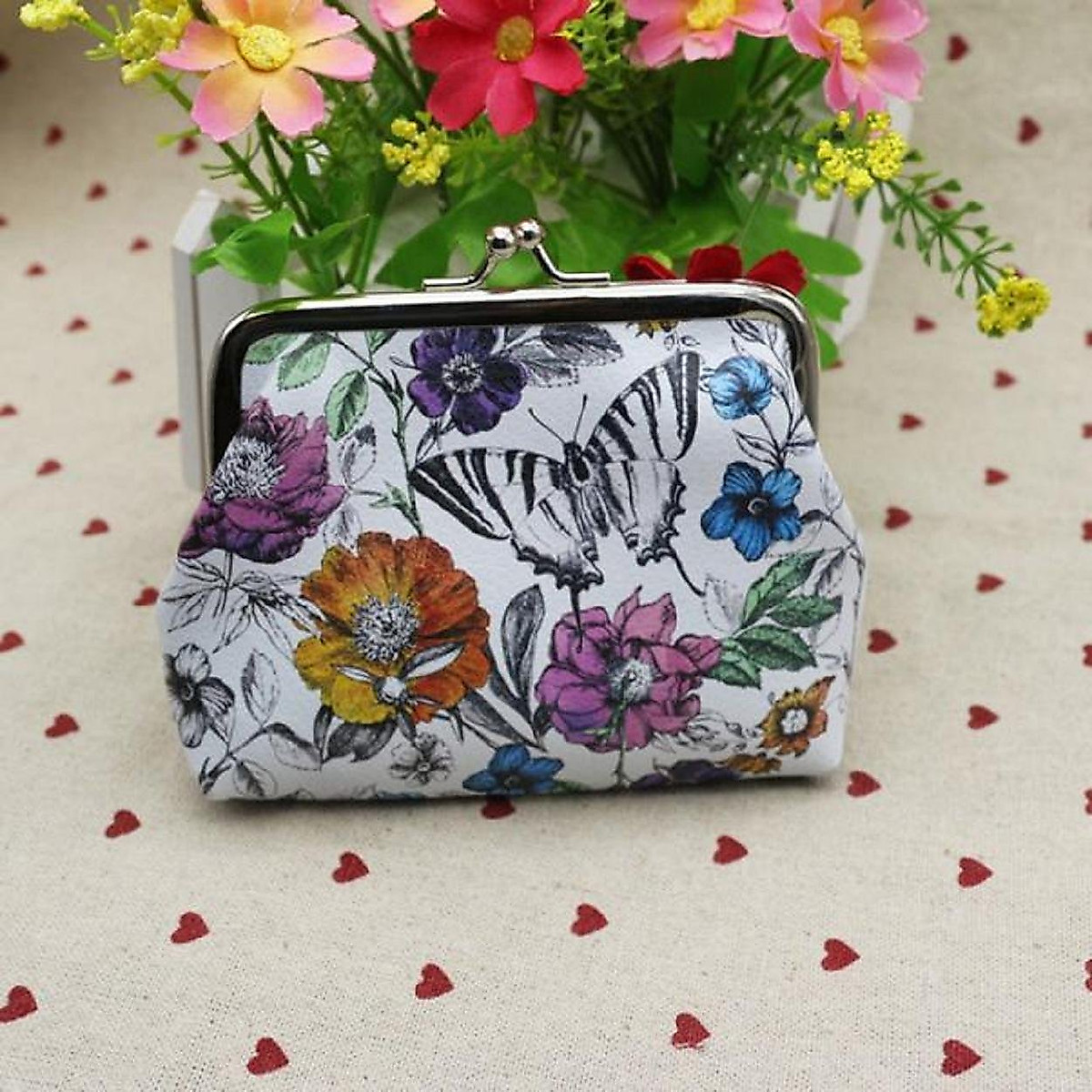 Kingfansion Womens Wallet Card Holder Coin Purse Clutch Handbag (A)