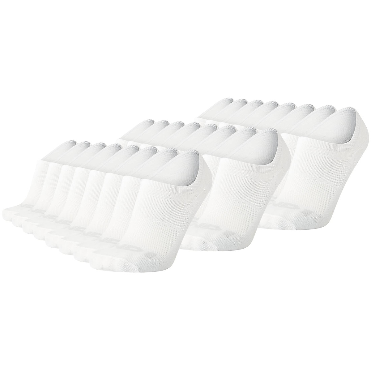 AND1 Men's Socks - Lightweight Performance No Show Liner Socks (24 Pack), Size 6-12.5, White