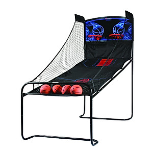 Atomic Jumpball Deluxe Double Electronic Basketball Shootout Includes Four Mini Basketballs and Inflating Air Pump