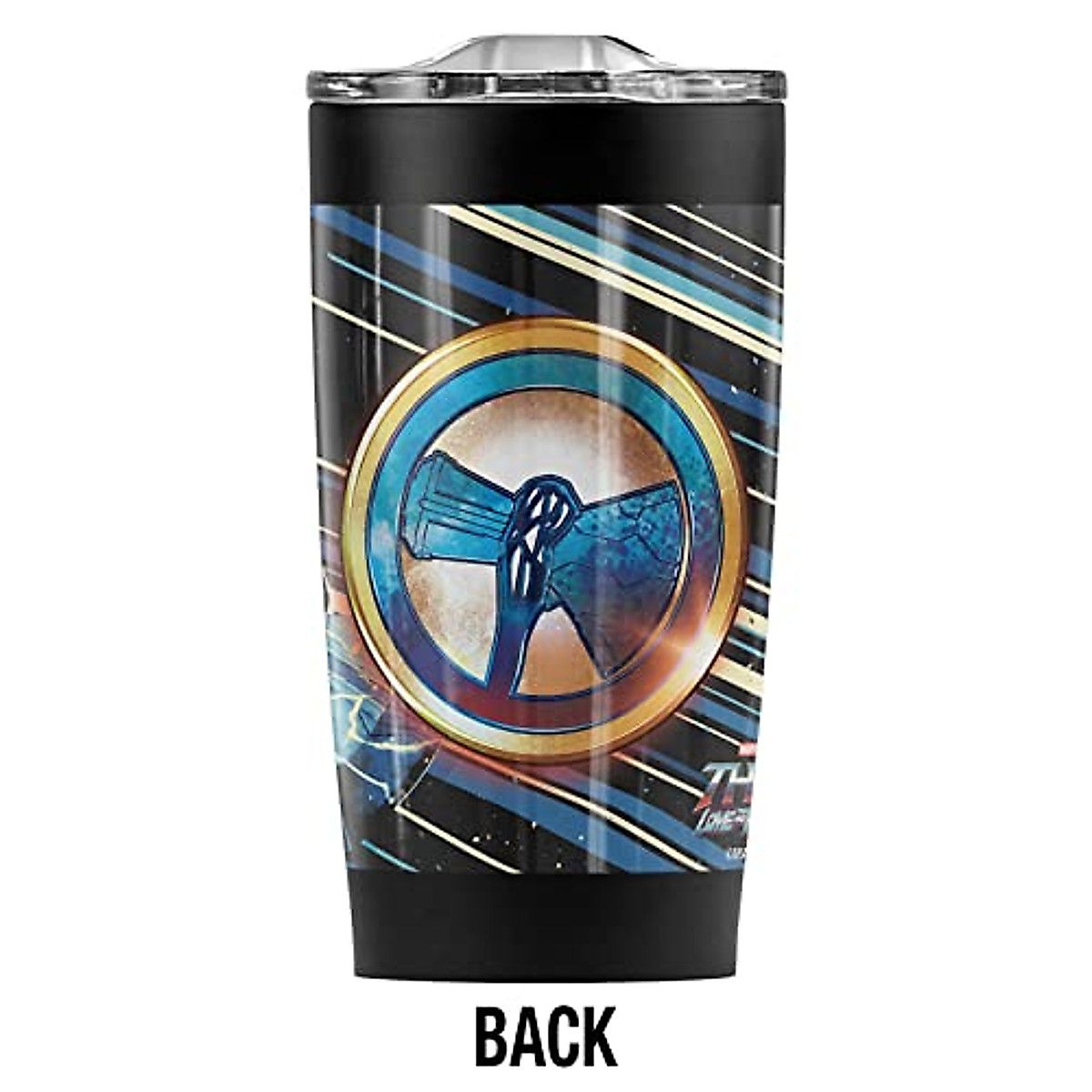 Logovision Thor Love And Thunder OFFICIAL Thor And Stormbreaker Stainless Steel 20 oz Travel Tumbler, Vacuum Insulated & Double Wall with Leakproof Sliding Lid