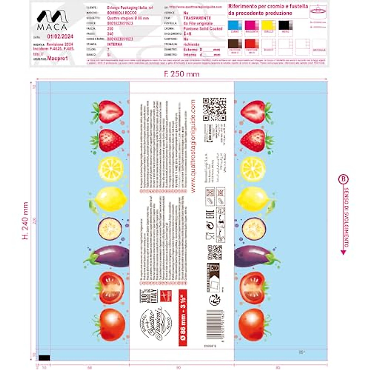 Bormioli Rocco Quattro Stagioni Replacement Lids - #86 (3.38") - Set of 2