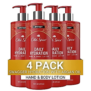 Old Spice Daily Hydration Hand & Body Lotion for Men, Swagger with Argon Oil, 16.0 FL OZ