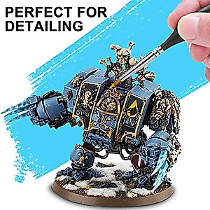 Kolinsky Sable Watercolor Brushes, 10pcs Sable Detail Paint Brush Set Will Keep a Fine Tip Point and Spring for Watercolor Acrylic Gouache, Miniature, Nail Art & Models Warhammer 40k