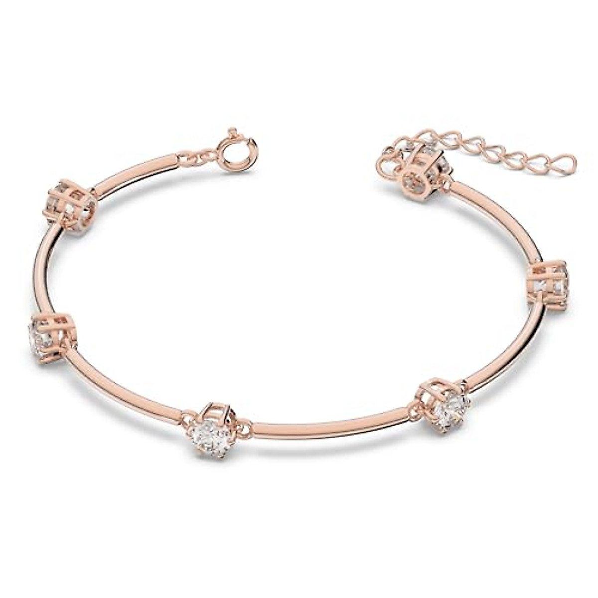 Swarovski Constella Bangle Bracelet, Delicate Clear Crystals on a Rose-Gold Tone Finish Setting, Part of the Swarovski Constella Collection