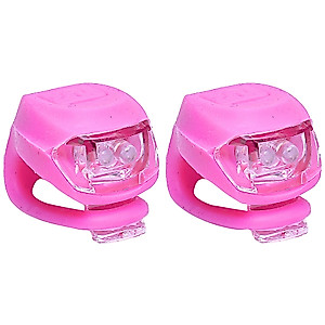 Retrospec Bicycles Bondi-2 SuperBright 2 LED Urban Commuter Silicon Bike Headlight and Taillight Combo, Pink