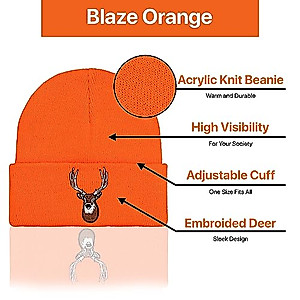 Klarny Outdoors Winter Hat for Kids - Adorable Beanie for Babies | Knitted Skullcap for Boys & Girls | for Ages 0-36 Months Blaze Orange