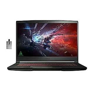 2022 MSI GF63 Thin Gaming 15.6" FHD Laptop, Intel Core i5-10300H Processor, 16GB DDR4 RAM, 512GB PCIe SSD, Backlit Keyboard, GeForce GTX1650 Max-Q Graphics, HDMI, Win 10, Black, 32GB USB Card