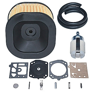AUMEL 503818001 Heavy Duty HD Air Fuel Filter Line Kit For Husqvarna 372 372XP w/Walbro K10-HD Carburetor Repair Kit.