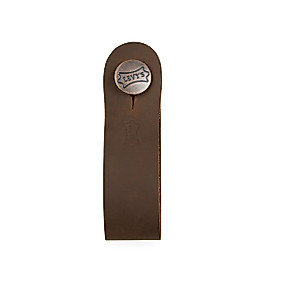Levy's Leathers Headstock Strap Adapter for Acoustic Guitars; Brown Leather (MM18CH-BRN)