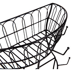 Mind Reader Alloy Collection Single Serve Coffee Storage and 8 Mug Rack, 22 Pod Capacity, Countertop Organizer, Metal, Black