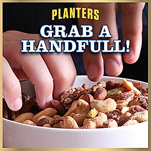 PLANTERS Deluxe Mixed Nuts with Hazelnuts, 15.25 oz. Resealable Canister - Cashews, Almonds, Hazelnuts, Pistachios & Pecans Roasted in Peanut Oil with Sea Salt - Kosher Savory Snack