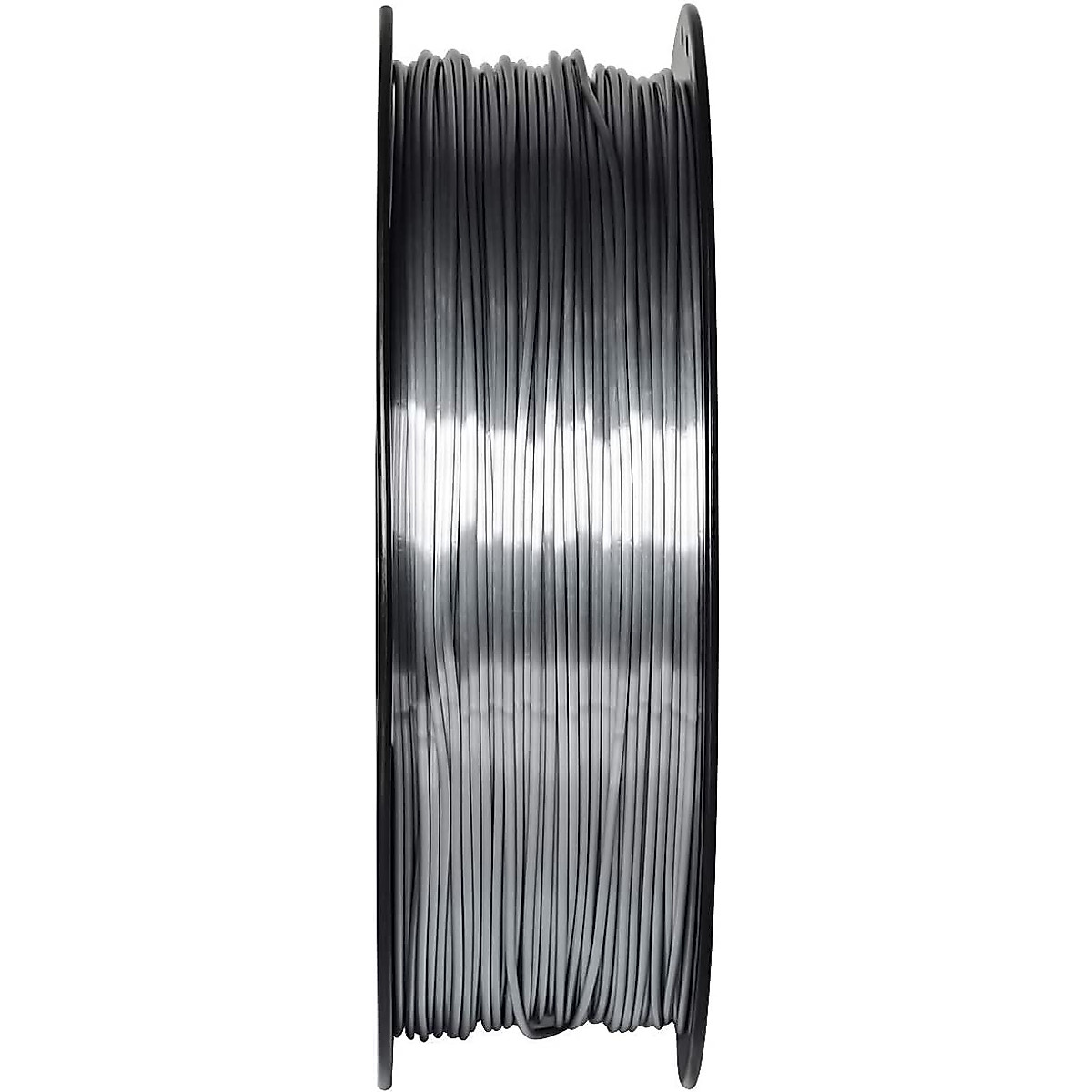 Geeetech Silk PLA Filament 1.75mm for 3D Printer, Metal-Like Shiny Consumable 1kg (2.2lbs) 1 Spool, Dimensional Accuracy +/- 0.03 mm,Metallic Silver