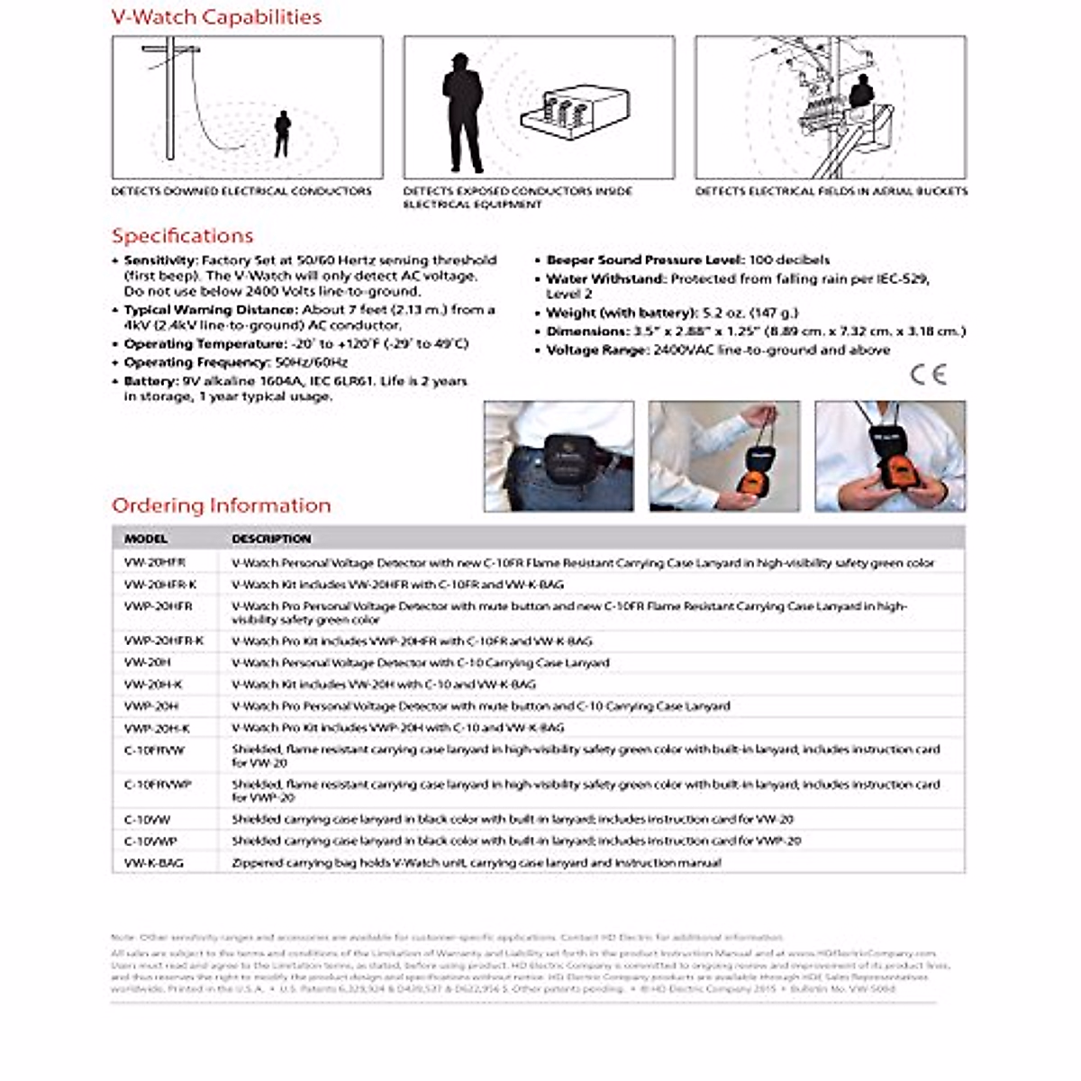 Greenlee HD Electric VW-20H V-Watch Personal Voltage Detector (Renewed)