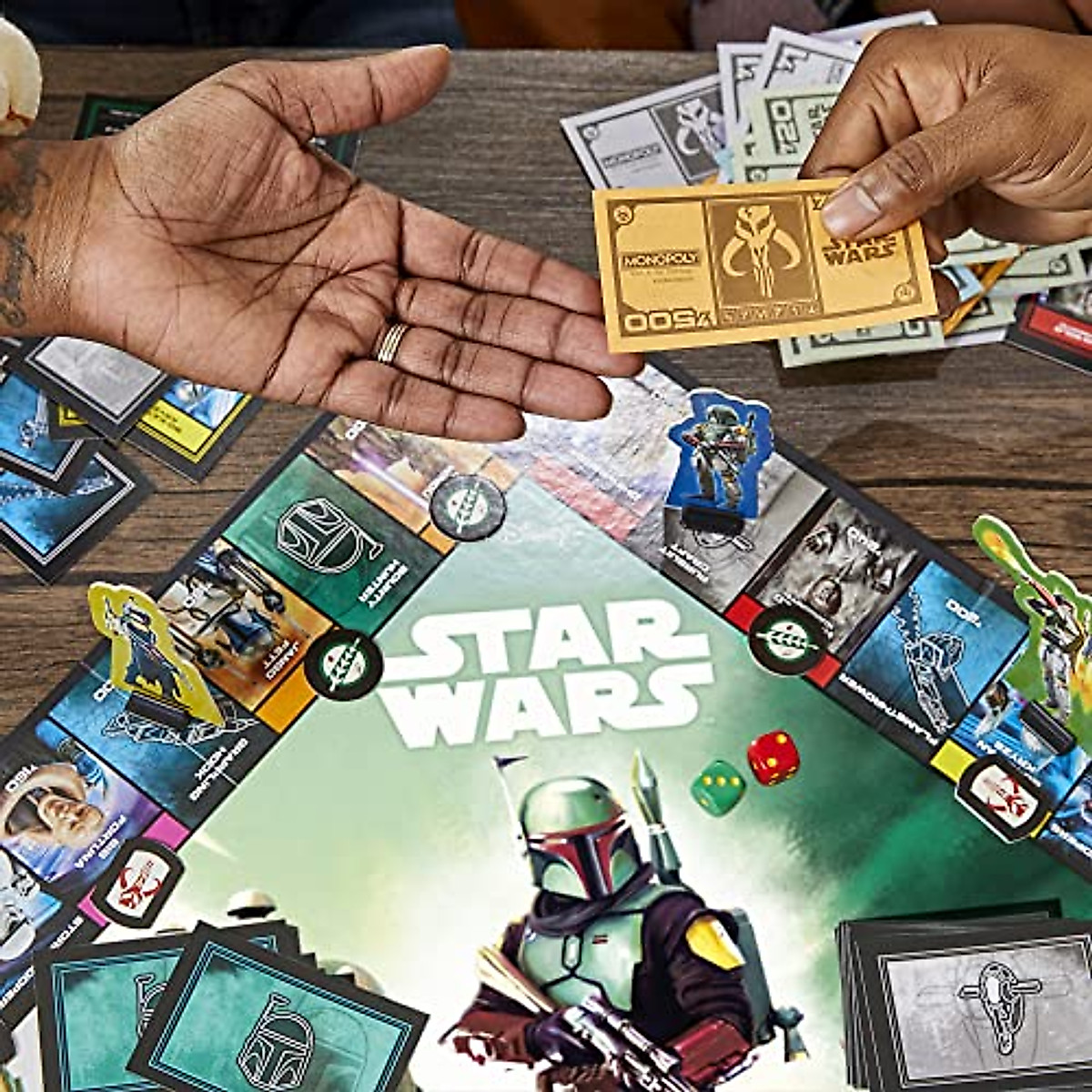 Hasbro Gaming Monopoly: Star Wars Boba Fett Edition Board Game for Kids Ages 8+, Inspired by The Star Wars Movies and The Mandalorian TV Series
