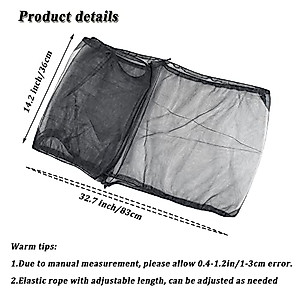 SYOOY Adjustable Bird Cage Seed Catcher Parrot Cage Nylon Mesh Net Birdcage Cover Feather Guard Soft Black Skirt Netting for Parrot Parakeet Macaw African Round Square Cage(Not Include Birdcage)