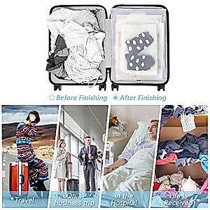 BieFuDan 30PCS Frosted Travel Storage Bags for Clothes,Zip-lock Seal Storage Bags Luggage Clothes Shoes Makeup Packing Pouch Organizer,Reusable Space Saver Packing Sacks Compression Bags (5 Size)