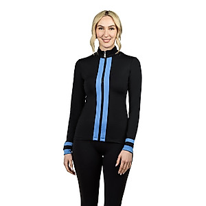 Kastel Denmark Women's Long Sleeve Lightweight Sun Shirt with Print | Quarter Zip Athletic Tops | UPF 50+ Protection