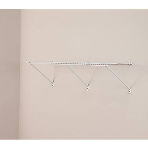 ClosetMaid 1074 Heavy-Duty Wire Shelf Kit, 4-Feet X 16-Inch, White