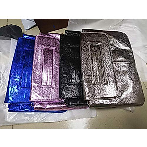 NIGEDU Women Handbags Leather Female Clutch Handbag Messenger Bag Large Solid High Capacity (Bright Black)