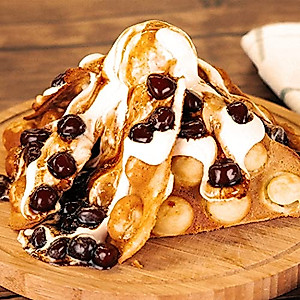 PYY Bubble Waffle Maker Commercial Waffle Maker Machine Non-stick Hong Kong Egg Waffle Maker for Home Use Stainless Steel Pancake Maker 180° rotate, 1500W 110V Electric Cone Maker 50-250℃/122-482℉