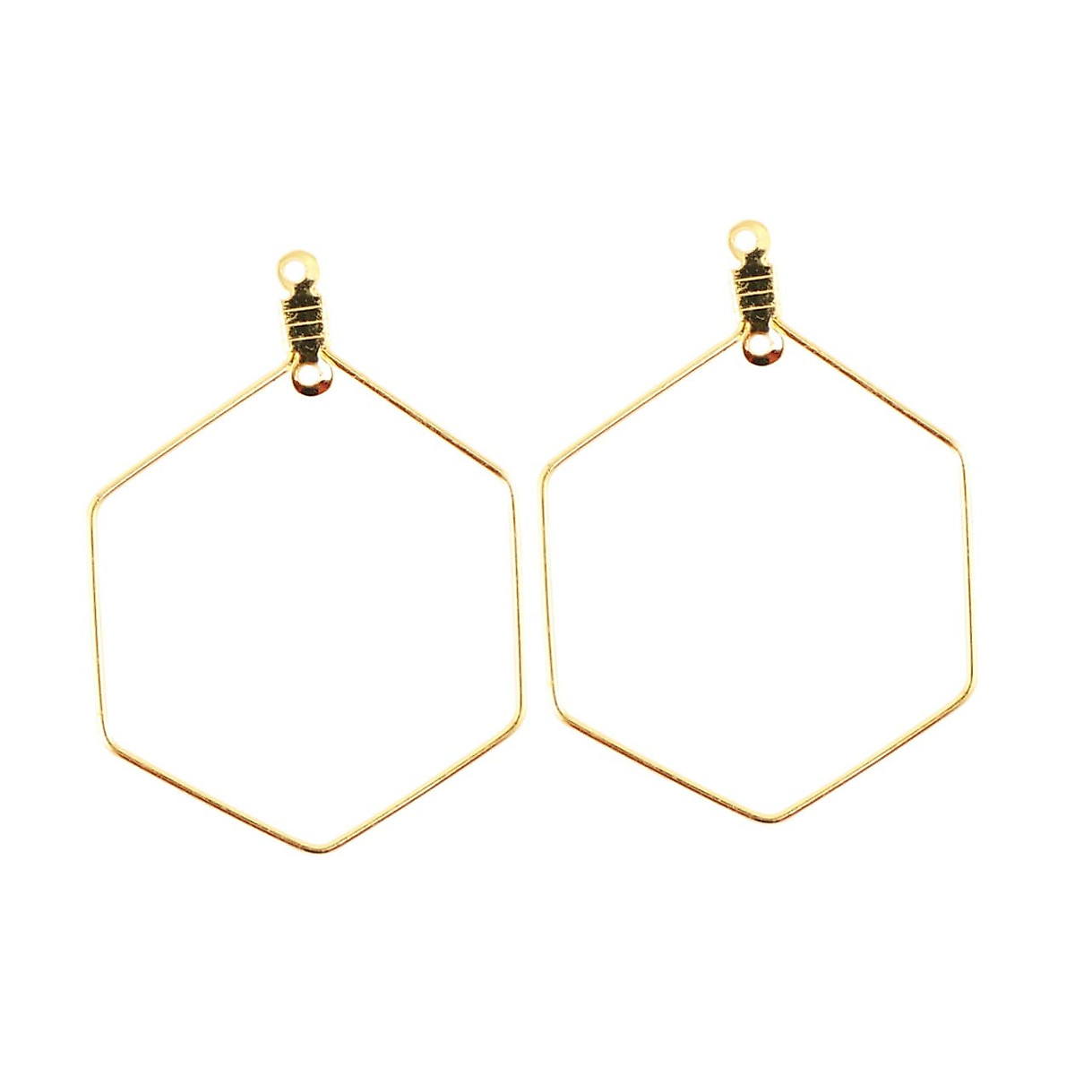 VILLCASE 150 pcs Earrings Hanger Earrings Geometric Earring Charms Geometric Frame Pendants Earring Pendant Dangle Charms Earrings Wire Hoops Bag Backless Stainless Steel Connector