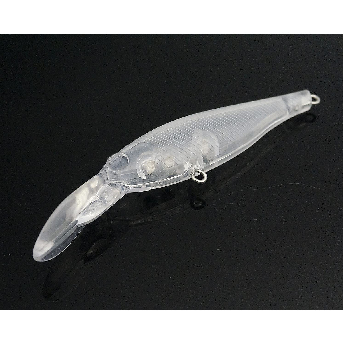 10PCS Unpainted Lure Blanks 6.29g 9.2cm with 5mm Free Fishing Eye Crankbait Baits Simulation Blank Body Clear Hard Baits Trout Salmon Minnow Lure Popper Lures Topwater Freshwater 5mm 8335