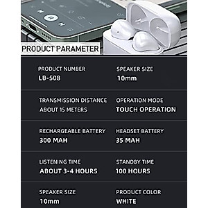 iPhone Headphones (3rd Generation) 2023 Latest Version Wireless Bluetooth Earbuds with USB-C Fast Charging Case, Running/Fitness (Touch Control,Sweat and Water Resistant) 100% Up to 25+ Hours of Use