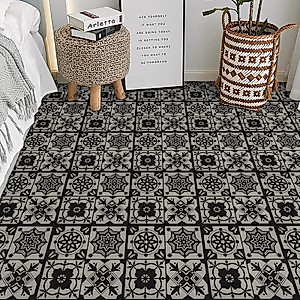 RomDeco 10 Pieces Peel and Stick Flooring, 11.8in X 11.8in Vinyl Flooring for Bathroom