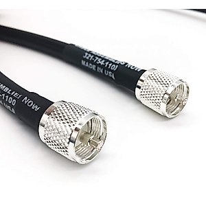 Cable Assemblies Now Genuine Times Microwave LMR400 Cable Assembly for Ham Radio UHF Male to UHF Male (PL259) - 10 FT Jumper Connectors - Made in The USA (10 FT)