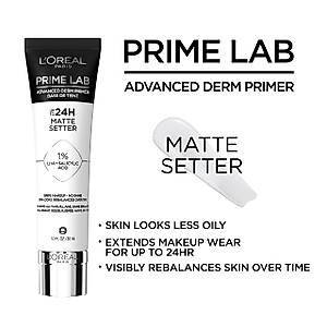 L'Oreal Paris Prime Lab Up to 24H Matte Setter Face Primer Infused with Salicylic Acid to Grip and Extend Makeup with a No Shine Finish, 1.01 Fl Oz