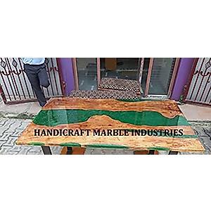 Handmade Epoxy Table Live Edge Wooden Table Epoxy Resin River Table Natural Wood Dining table Natural Epoxy Table Resin Table