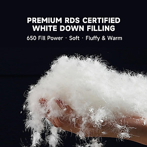 Beautyrest Tencel™ Lyocell/Cotton Blend Blanket, Breathable RDS White Down Blanket, 650 Fill Power Oversized Blanket, Light Warmth Bed Blanket with Silky Flange Binding