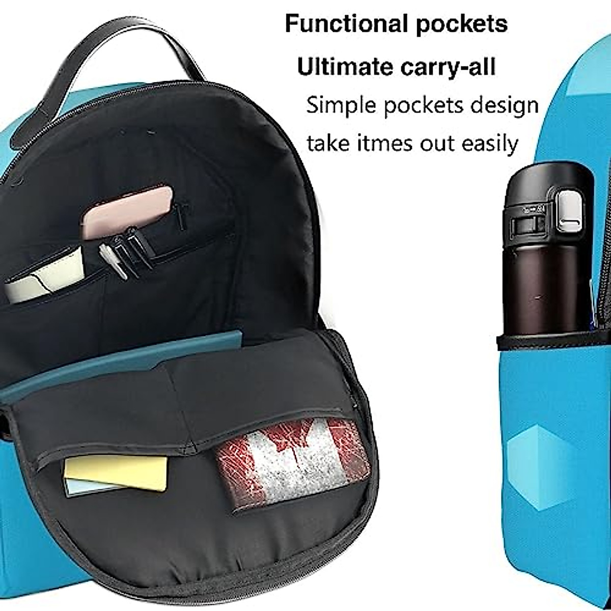 BAFAFA Azure Printed Travel Backpack Business Work Bag Computer Bag Outdoor Sports Rucksack