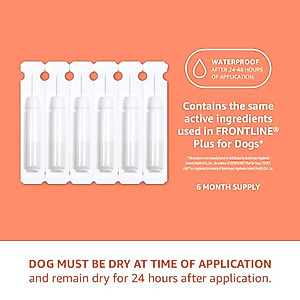 Amazon Basics Flea and Tick Topical Treatment for Small Dogs (5-22 pounds), 3 Count (Previously Solimo)